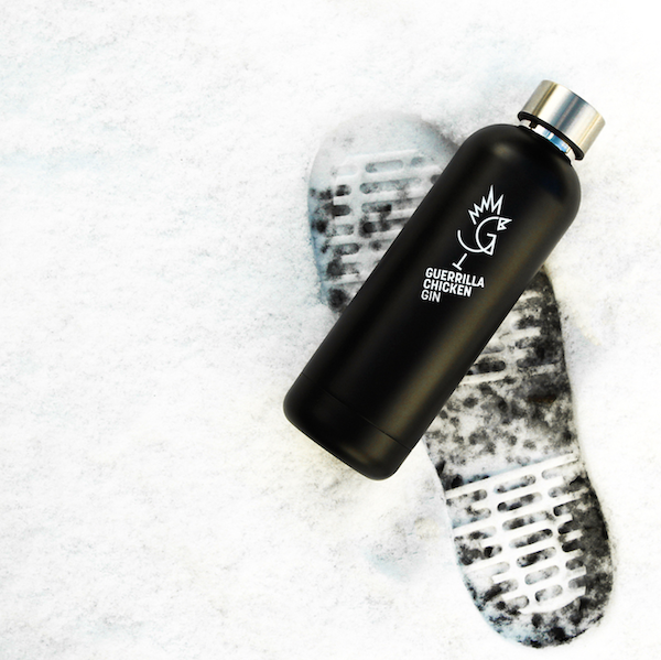 Guerrilla Chicken Upriser. Gin in reusable bottles