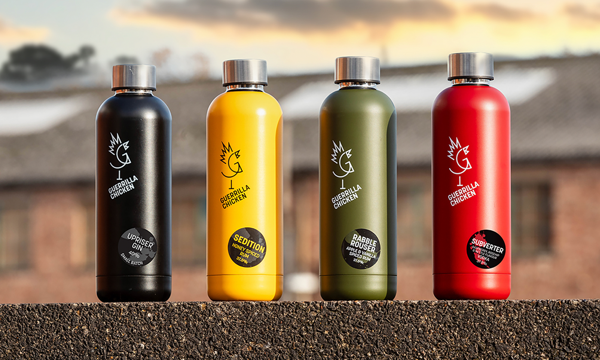 Guerrilla Chicken. Craft Spirits in Reusable Bottles