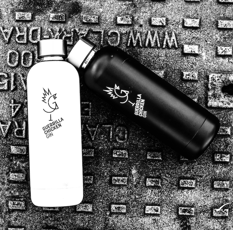 Guerrilla Chicken Upriser. Gin in reusable bottles